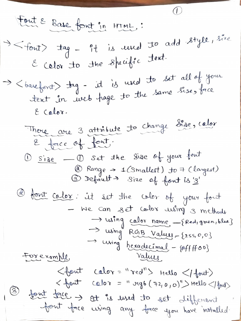 HTML Notes | PDF