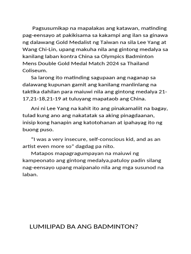 Pagsusumikap Na Mapalakas Ang Katawan | PDF