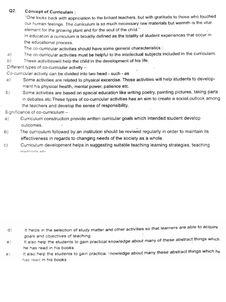 School Organisation Qus No 2 (Beng) | PDF