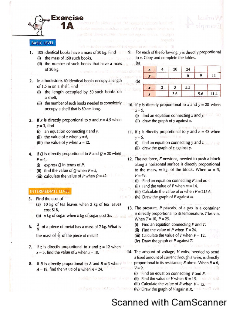 Chapter 1 Direct and Inverse Proportions | PDF