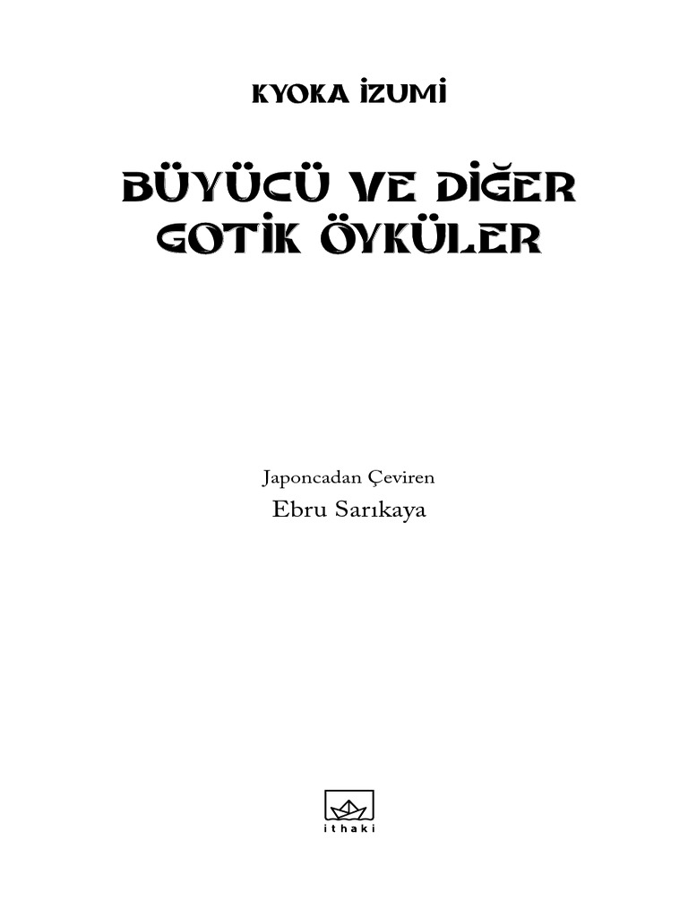 Buyucu Ve Diger Gotik Oykuler Ithakiyayingrubu | PDF