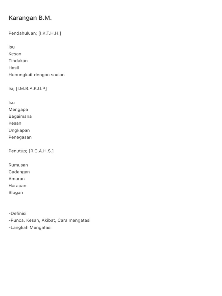 Karangan B.M. | PDF