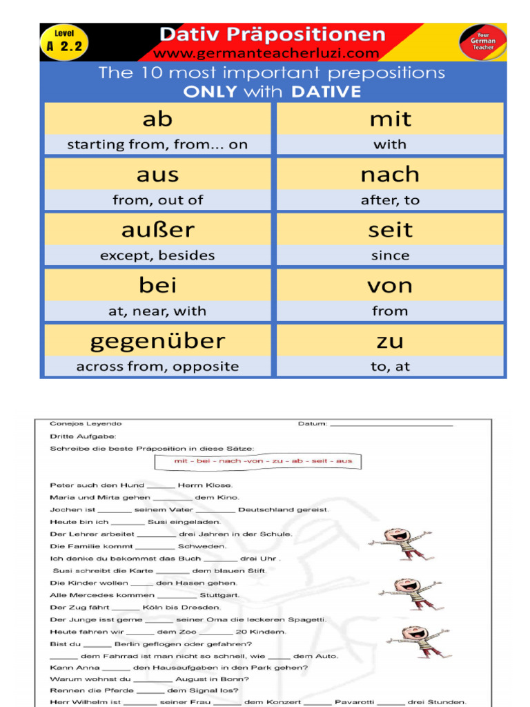 Dative Prepositions | PDF