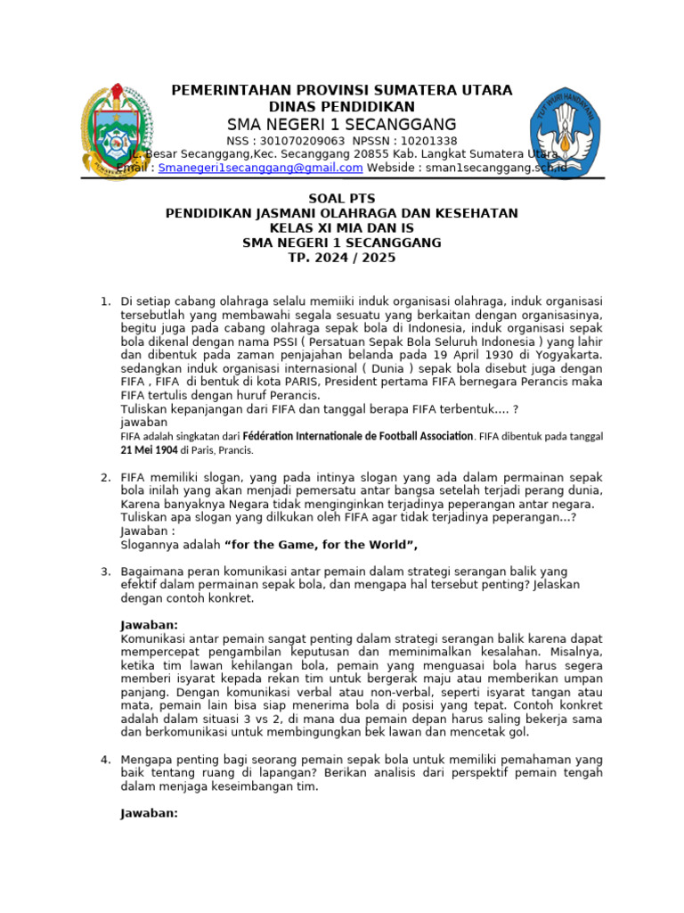 Soal PTS 2024 | PDF