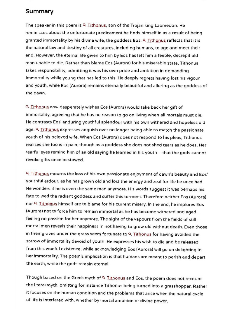 Ch- 2 Tithonus | PDF