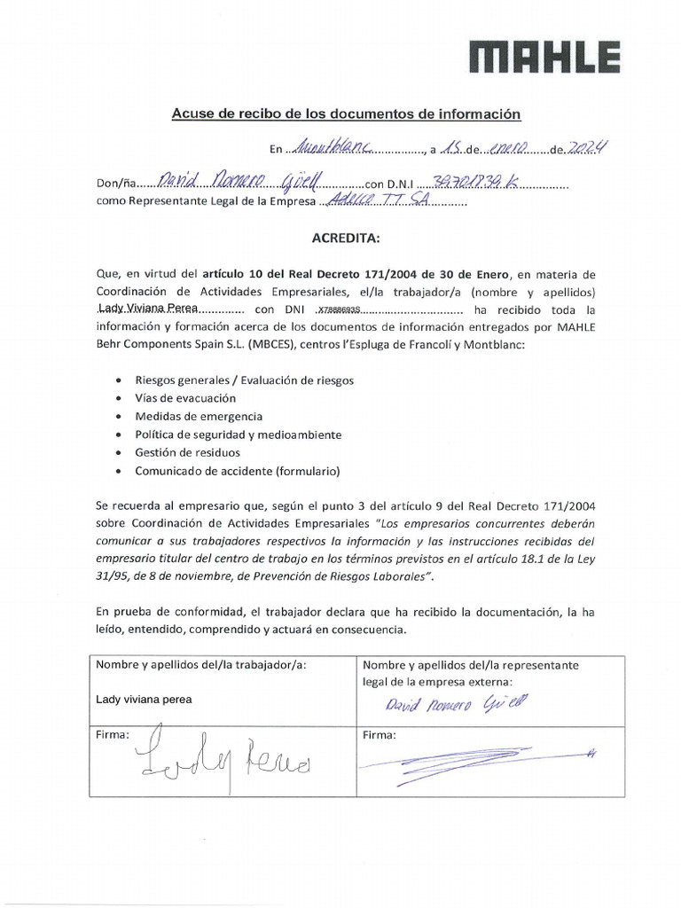 Acuse de Recibo | PDF