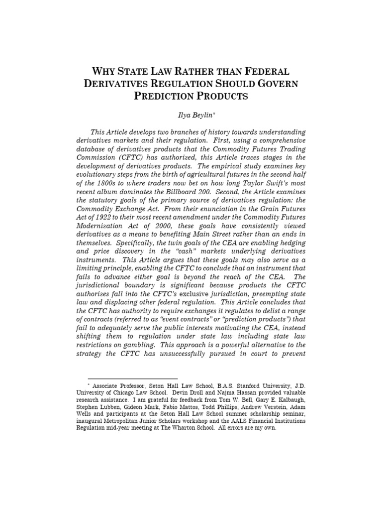 4980639 | PDF | Futures Contract | Commodity Futures Trading Commission