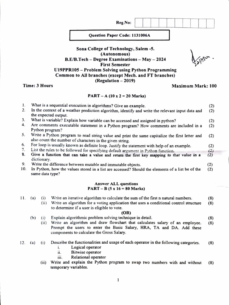 PYP OLD QP 4 | PDF | Computer Programming | Software Engineering