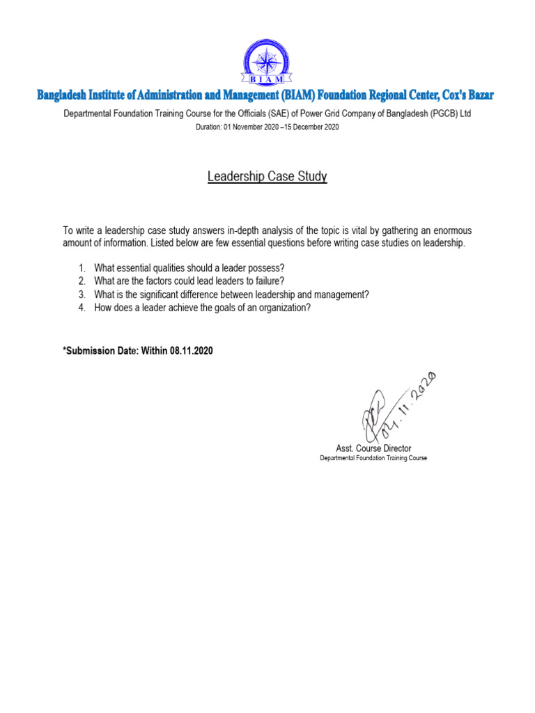 Leadership Case Study | PDF