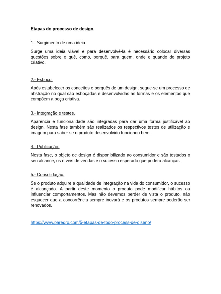 Etapas do Design e Uso de CAD | PDF | Desenho | Planejamento de ...