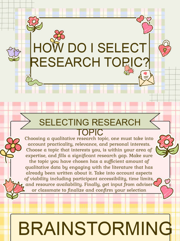 LESSON 6 - How Do I Select Research Topic | PDF | Libraries | Brainstorming