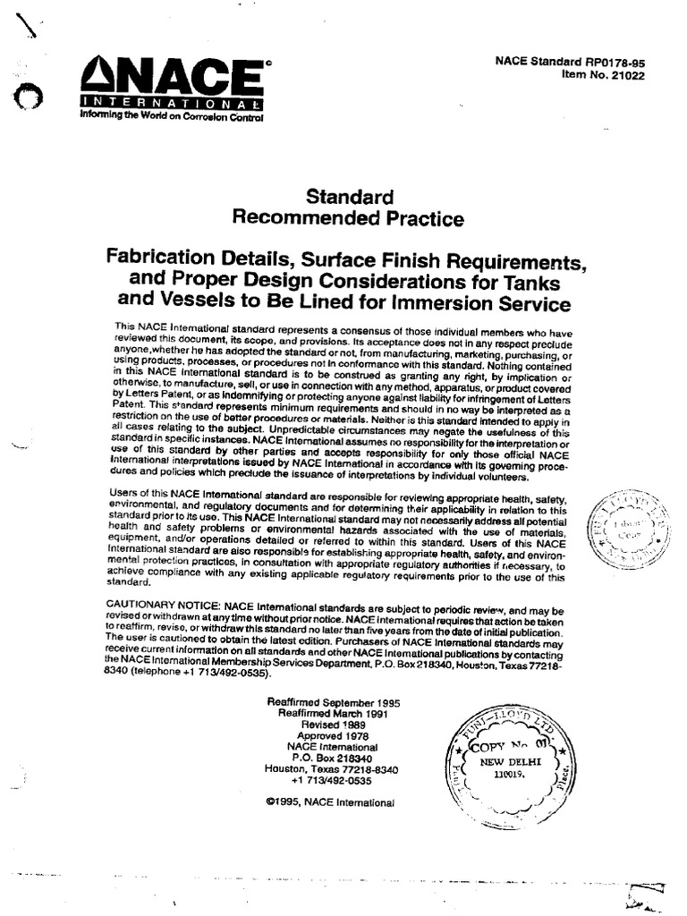 Nace RP 0178 | PDF
