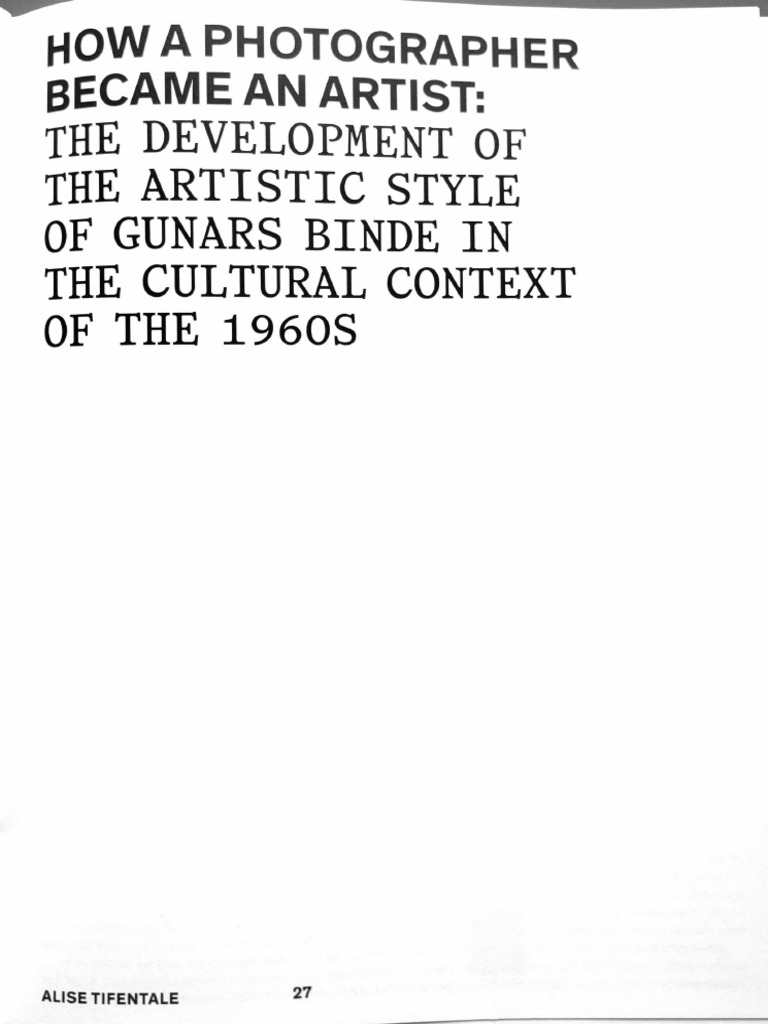 How a Photographer Became an Artist The | PDF