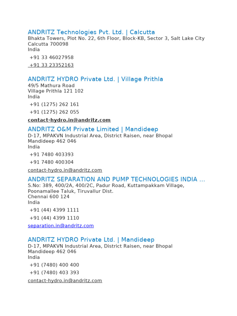 Andidz Location Address India | PDF