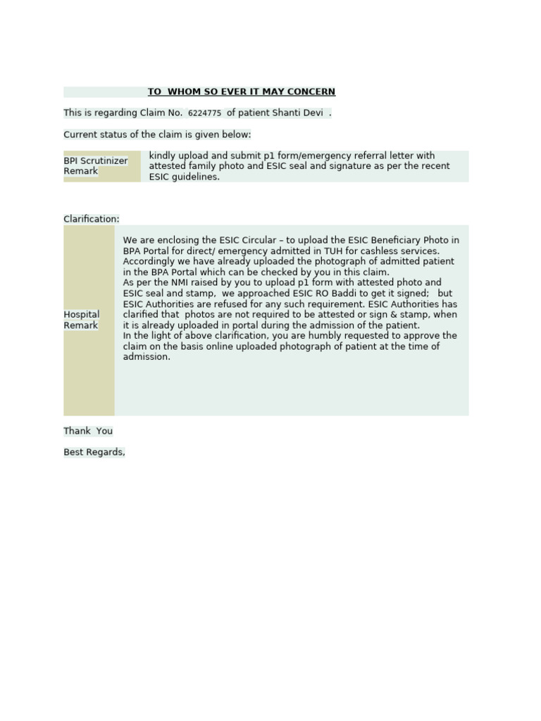 justification format | PDF