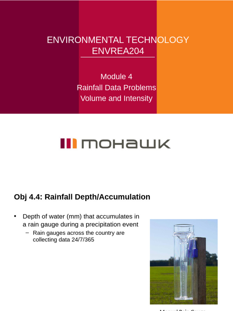 Rainfall Data Problems Volume and Intensity | PDF | Rain | Precipitation