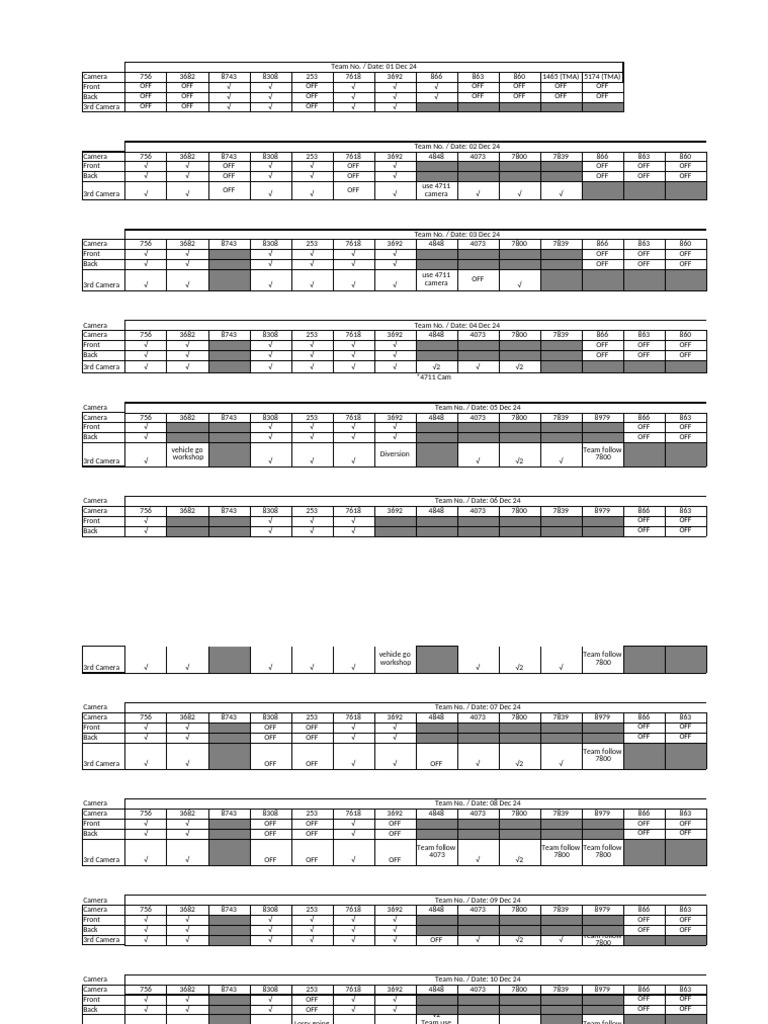 Daily CCTV Check Record Dec 24 | PDF