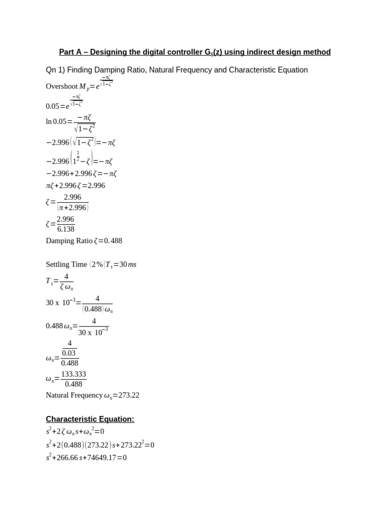 CI2 Coursework Lab Assignment | PDF | Damping | Applied Mathematics