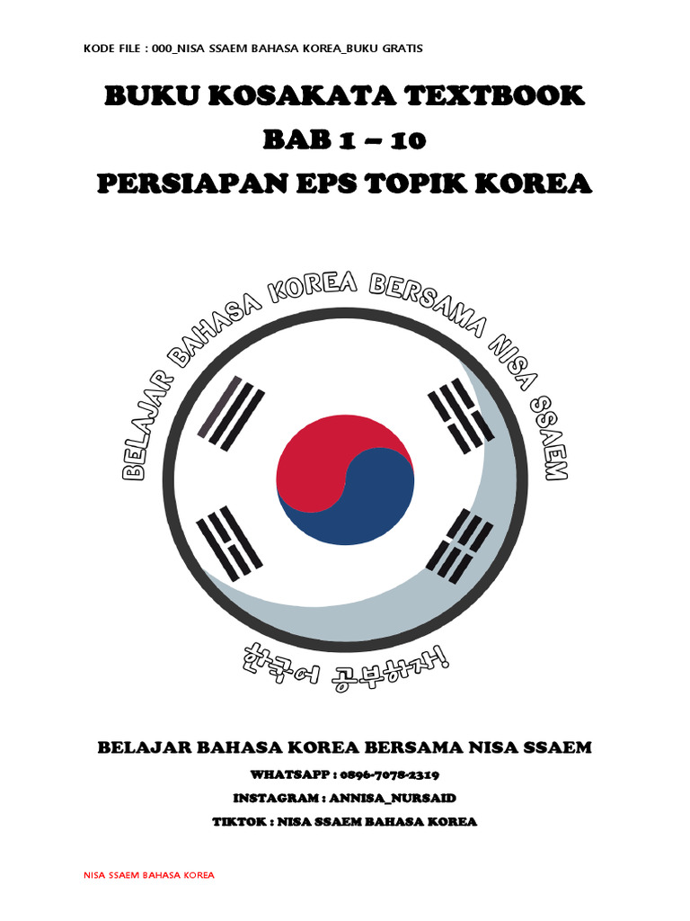 BUKU GRATIS! RANGKUMAN KOSAKATA TEXTBOOK BAB 1 - 10 | PDF