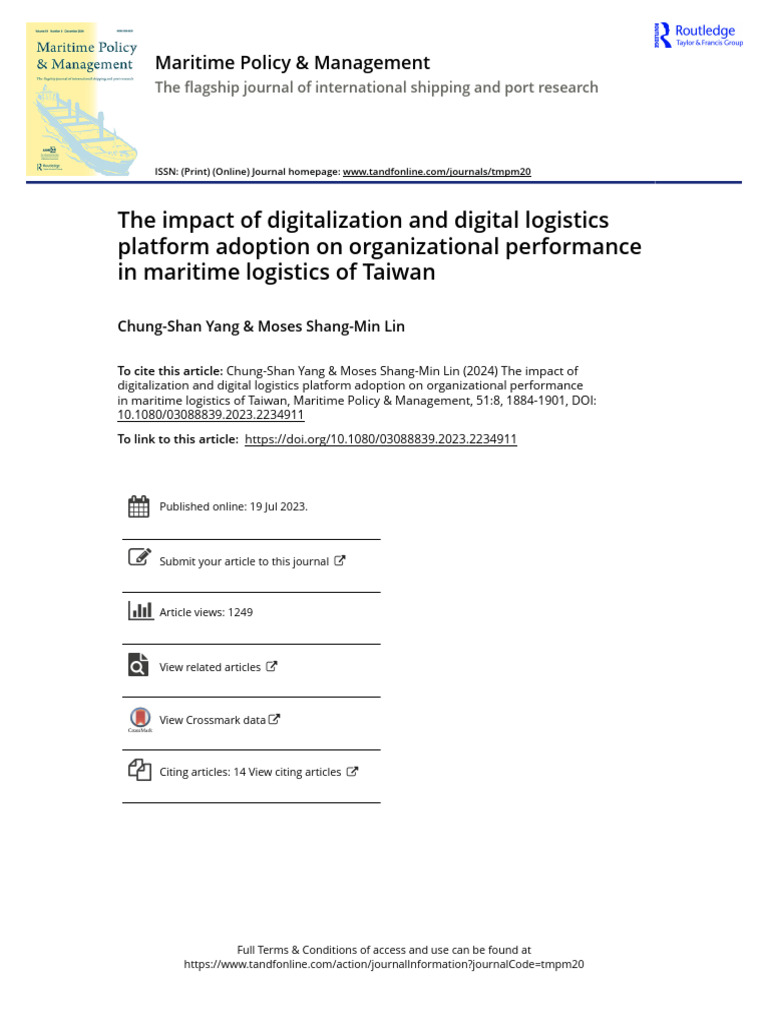The Impact of Digitalization and Digital Logistics Platform Adoption On ...