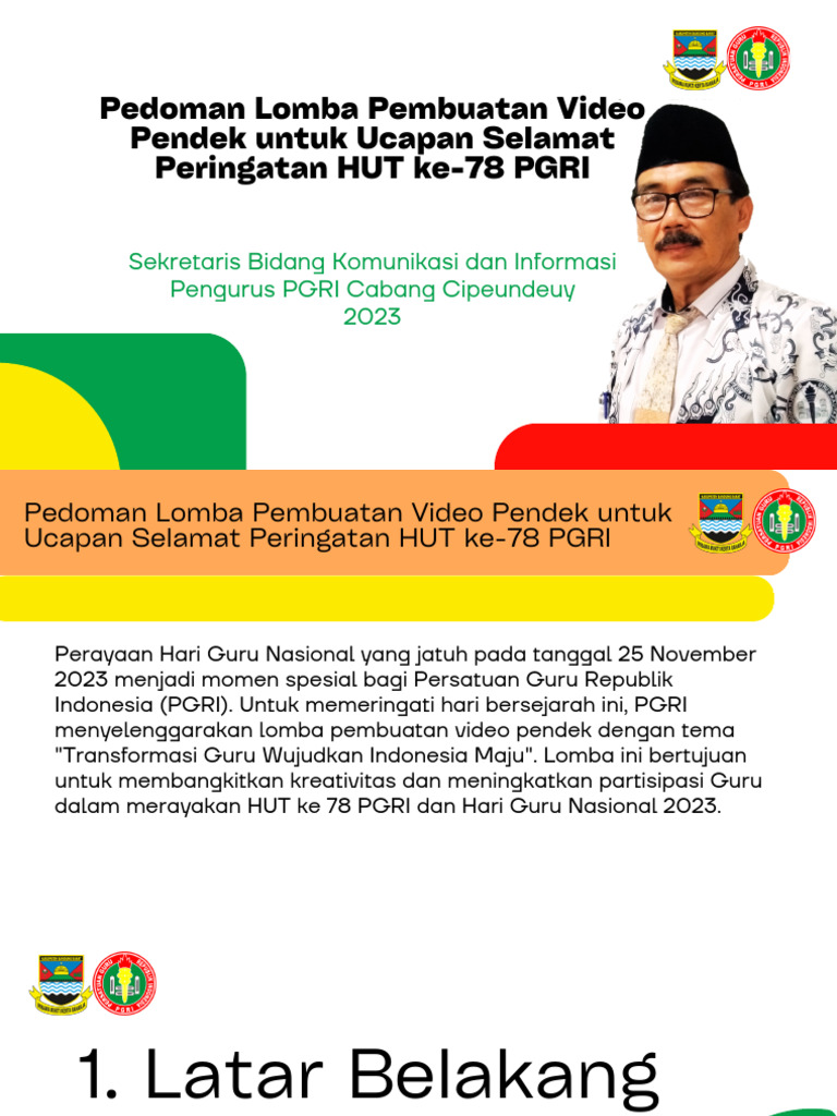 Lomba Video Pendek HUT ke-78 PGRI | PDF