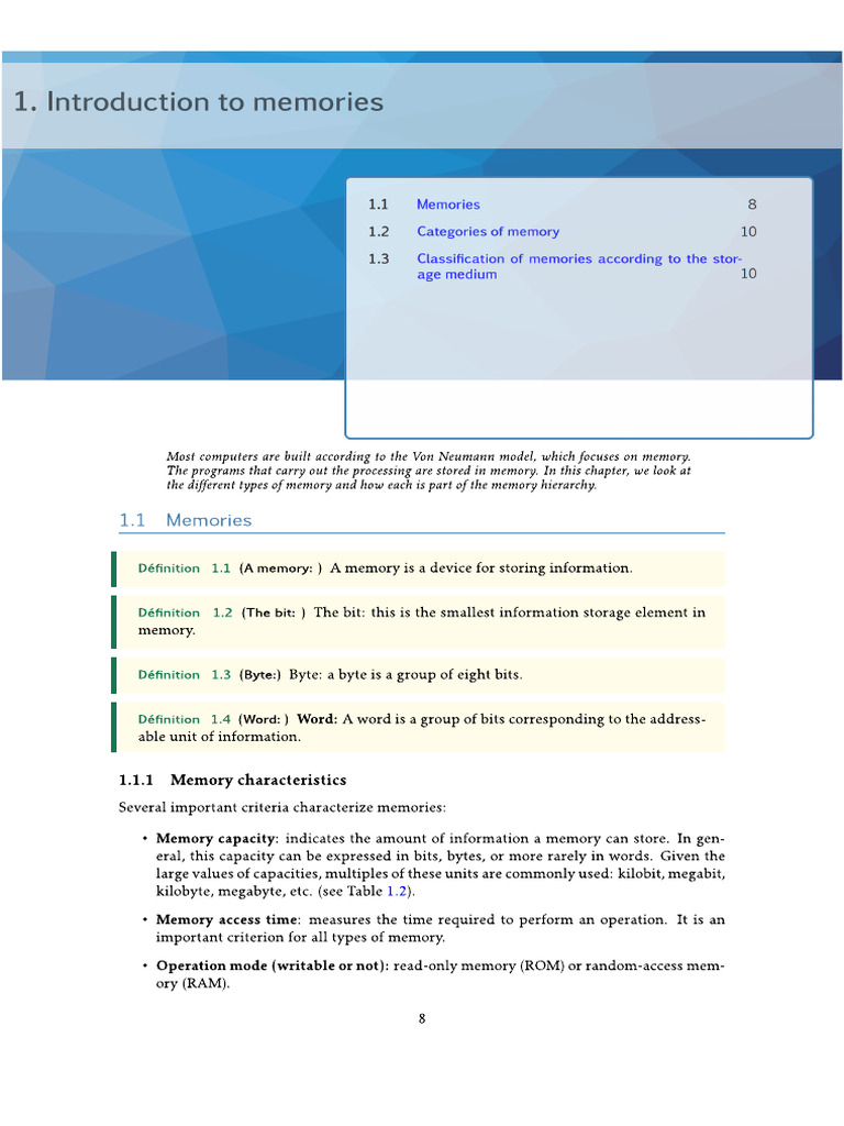 Course Intro - Memories | PDF