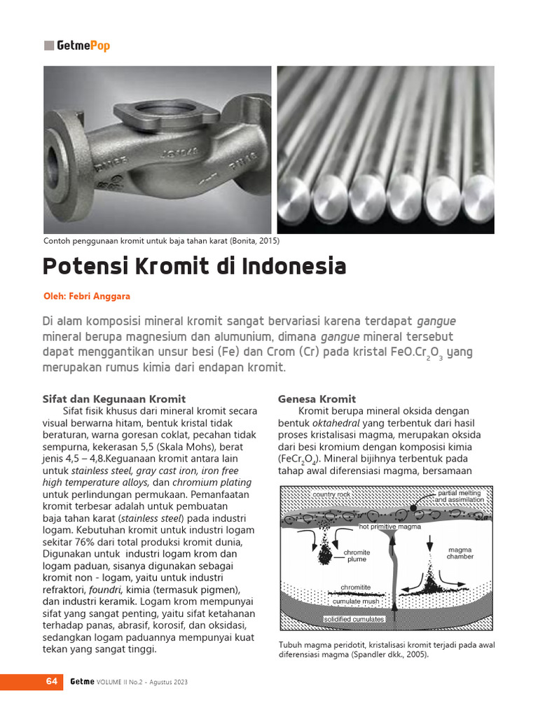 Potensi dan Sifat Kromit di Indonesia | PDF