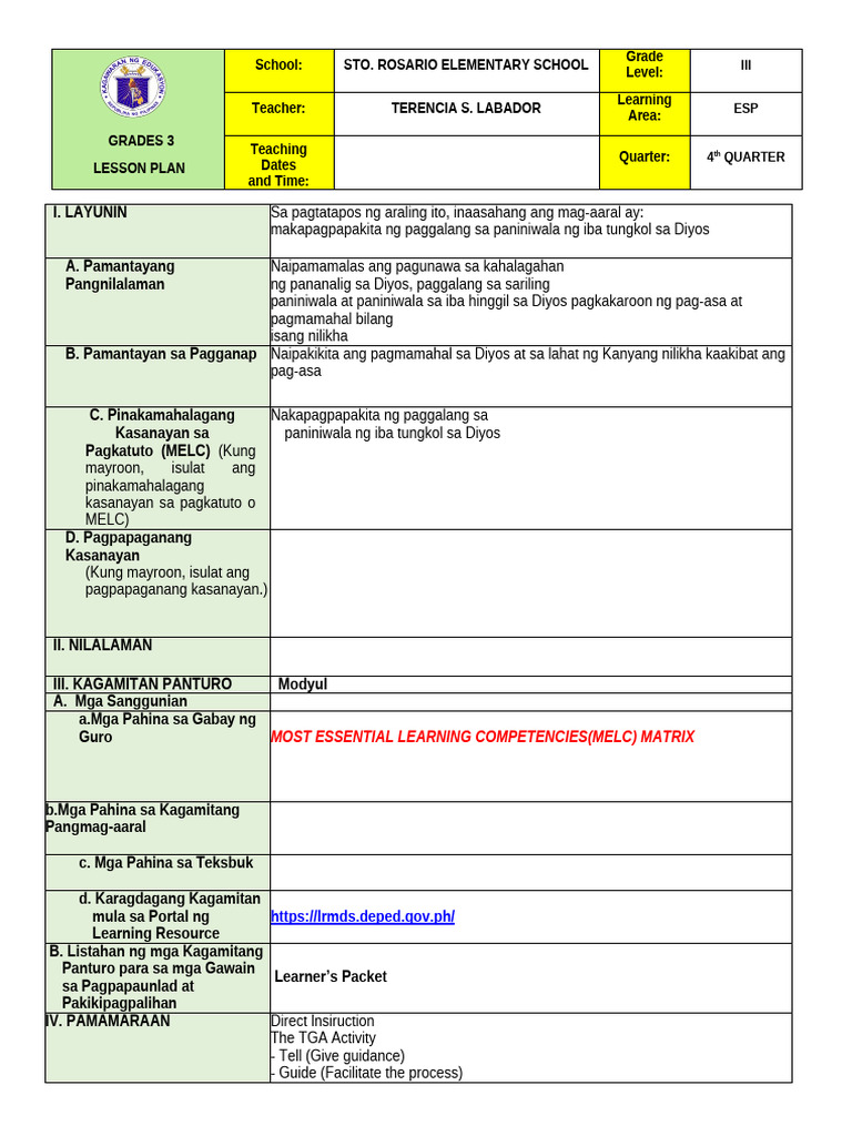 Cot Esp 3, M 4 .Q4 | PDF