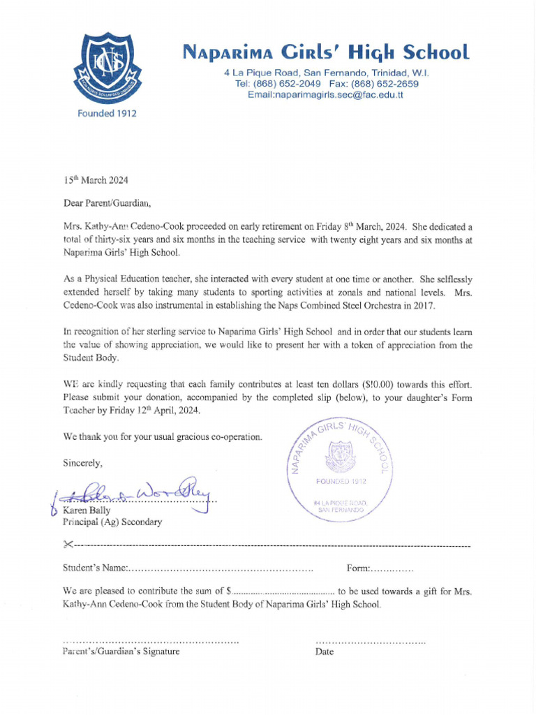 Letter of Contribution | PDF
