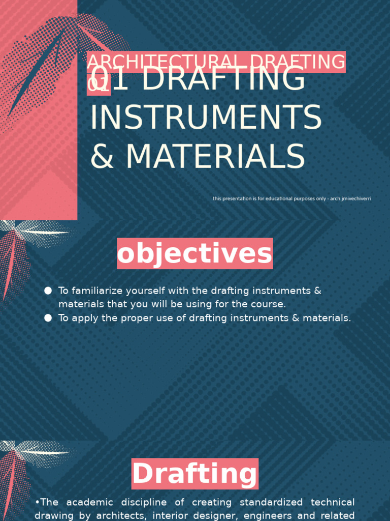 01 Drafting Instruments & Materials | PDF | Technical Drawing | Pencil