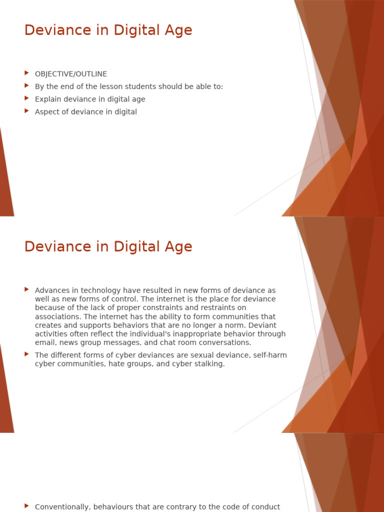 Deviance in Digital Age | PDF | Cybercrime | Deviance (Sociology)