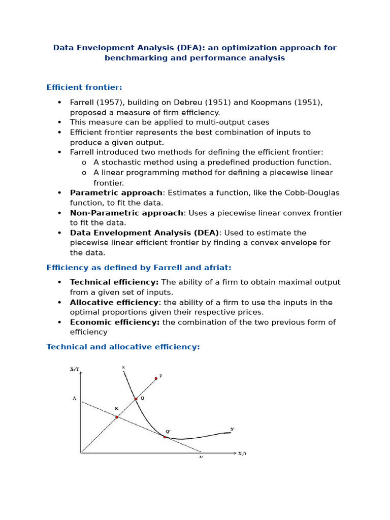Data Envelopment Analysis | PDF | Algorithms | Applied Mathematics