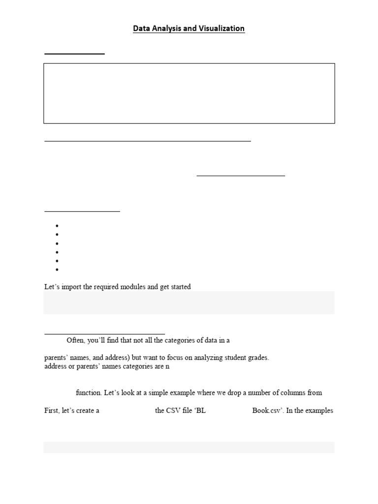 Unit-6 - Data Analysis and Visualization | PDF | Regular Expression | Parameter (Computer ...