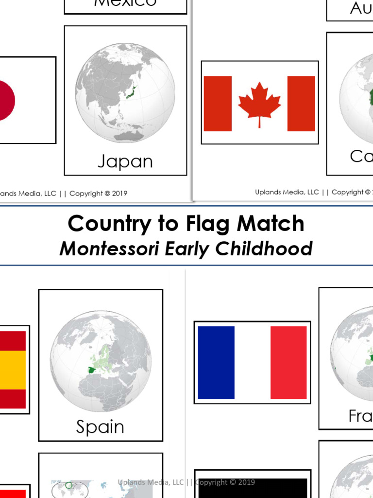 Country to Flag Matching Cards | PDF | National Association Football ...