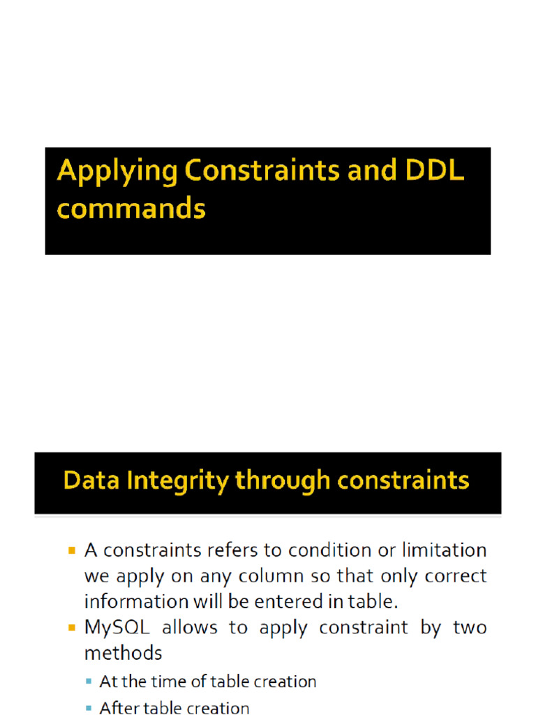 35 SQL Constraints | PDF