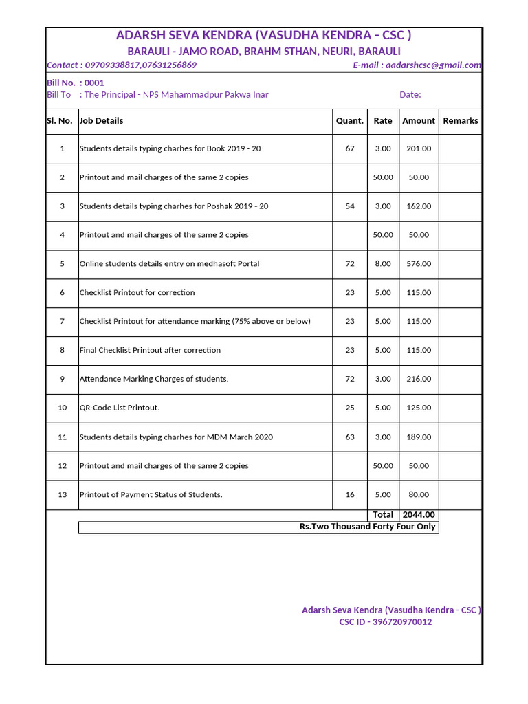 Nps Mahammadpur Pakwa Inar | PDF