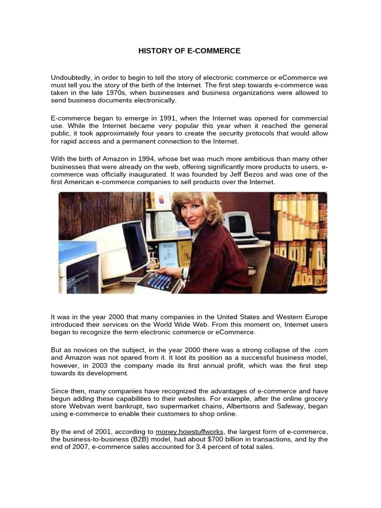 Evolution of E-Commerce History | PDF