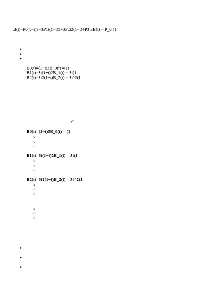 Understanding Bernstein Polynomials in Bezier Curves | PDF | Curve ...