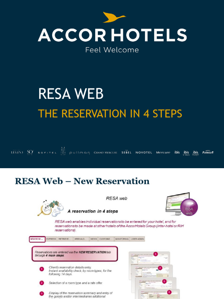 ResaWeb Reservation in 4 Steps | PDF