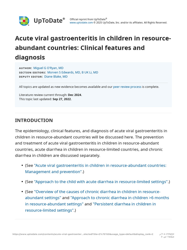 Acute Viral Gastroenteritis in Children in Resource-Abundant Countries ...