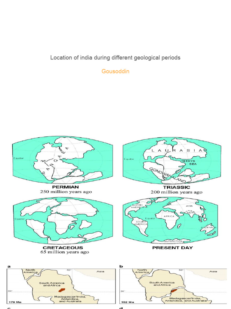 Geological Time Scale and India's Location | PDF