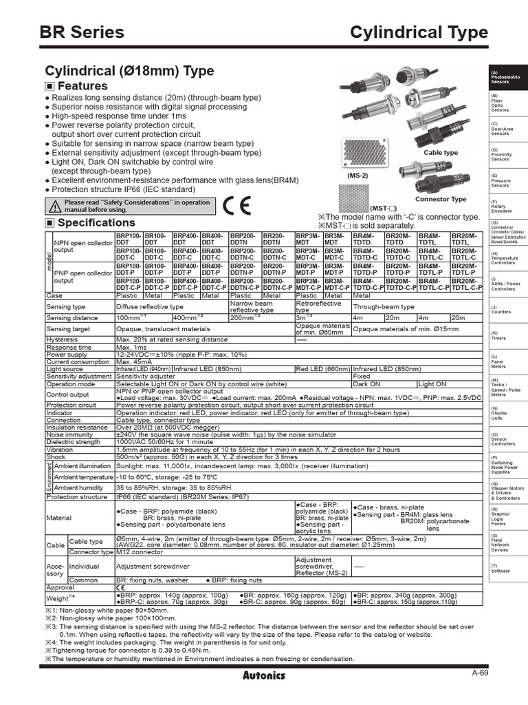 Sensor Autonics BR20M TDTL2 P | PDF | Bipolar Junction Transistor ...