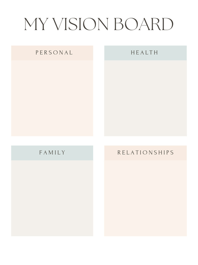 Vision Board for Personal Growth | PDF