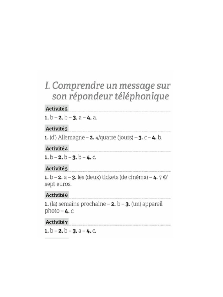 Partie 1 - Modèle de Réponse | PDF