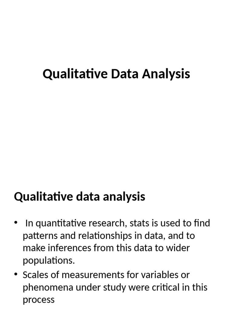 Guide to Qualitative Data Analysis | PDF | Qualitative Research | Analysis