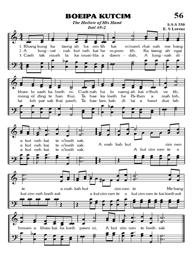 Boeipa Kutcim: The Hollow of His Hand Isai 49:2 | PDF