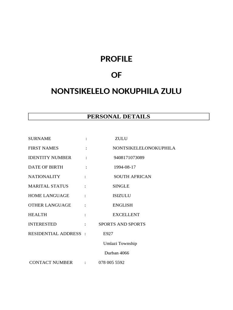ntsike | PDF