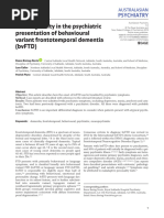 Criteria For Behavioural Variant FTD | PDF | Human Diseases And ...