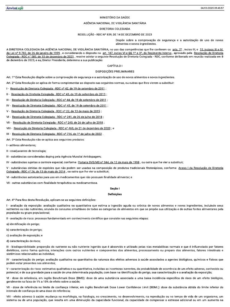 Resolução - RDC #839 | PDF