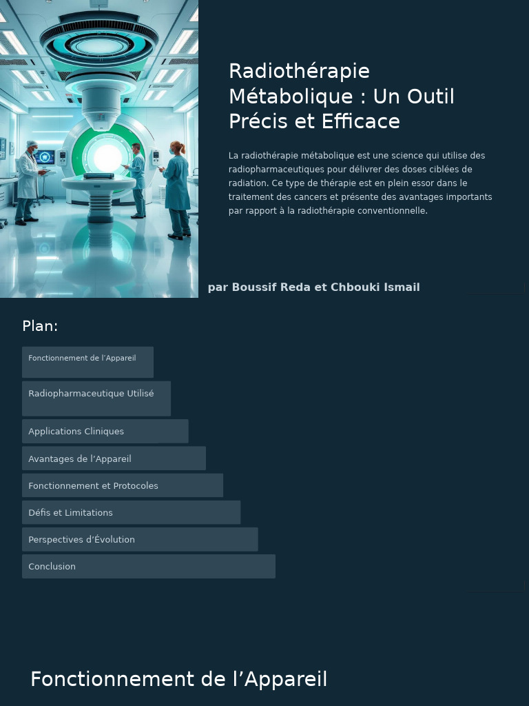 Radiothérapie Métabolique : Précision et Efficacité | PDF ...